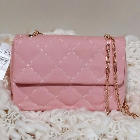 LOFT | Bags | Loft Quilted Denim Shoulder Bag | Poshmark